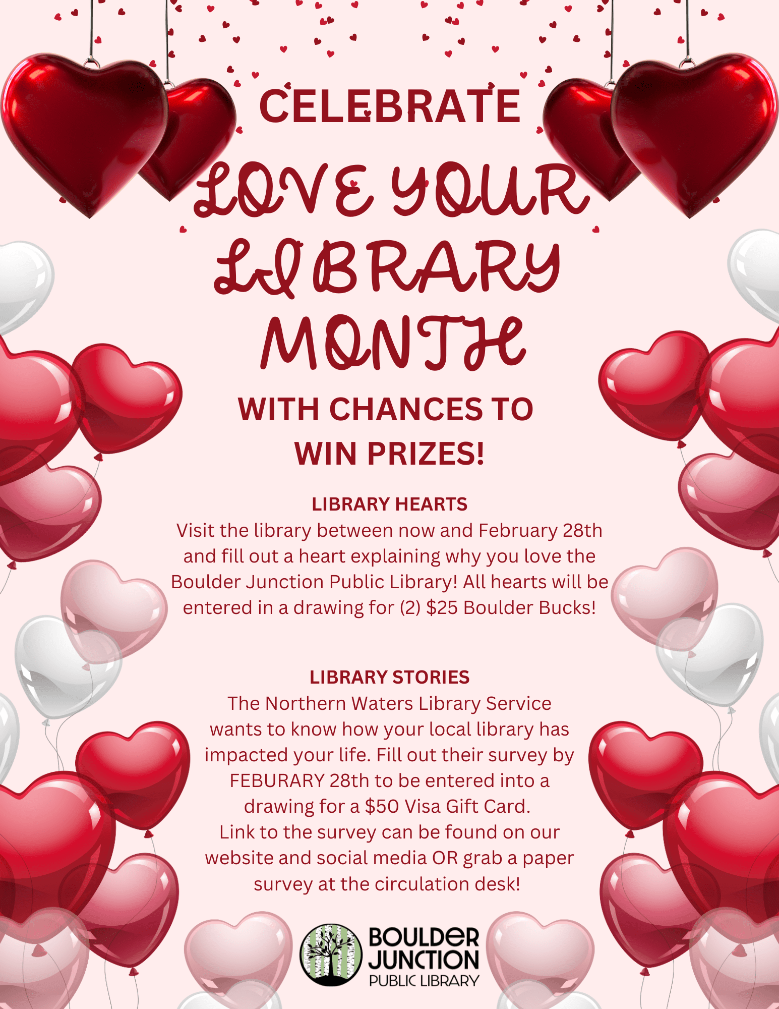 Celebrate Love Your Library Month! - Boulder Junction Public Library