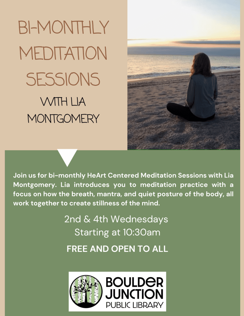Bi-Monthly Meditation Sessions - Boulder Junction Public Library